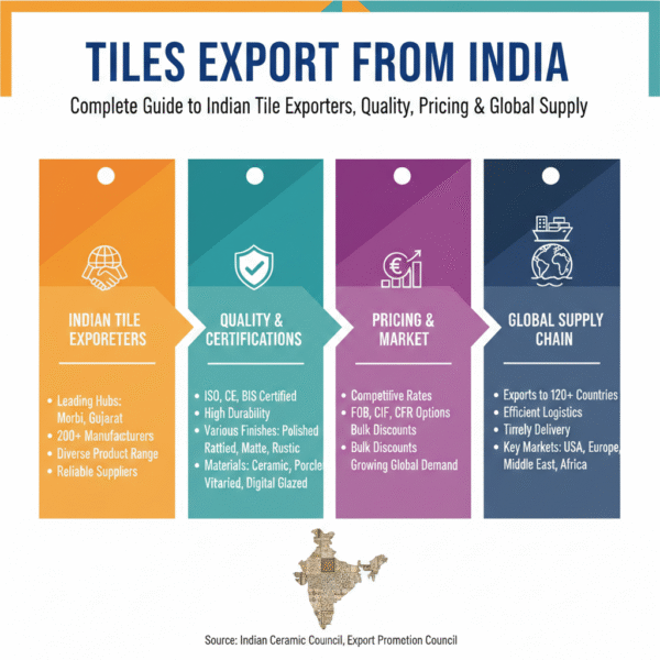 Tiles Export from India | Leading Indian Tile Exporters