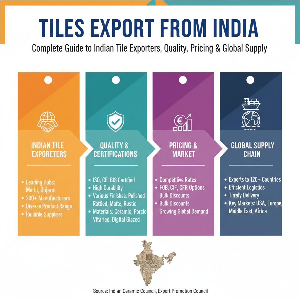 Tiles Export from India | Leading Indian Tile Exporters